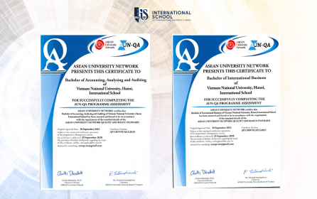 International School - VNU offers two programs accredited by AUN-QA ...